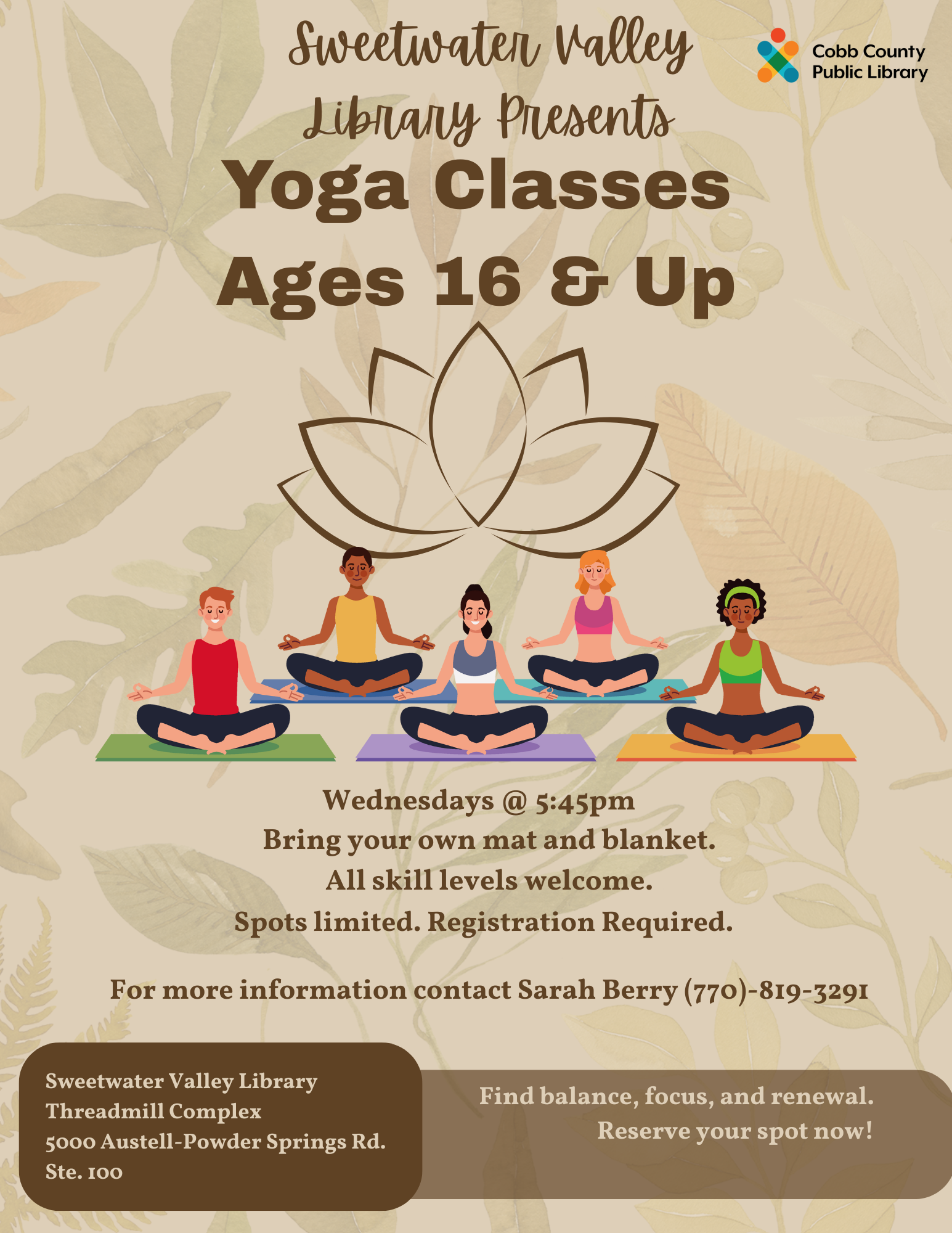 Yoga Classes for Ages 16 & Up | Cobb County Georgia